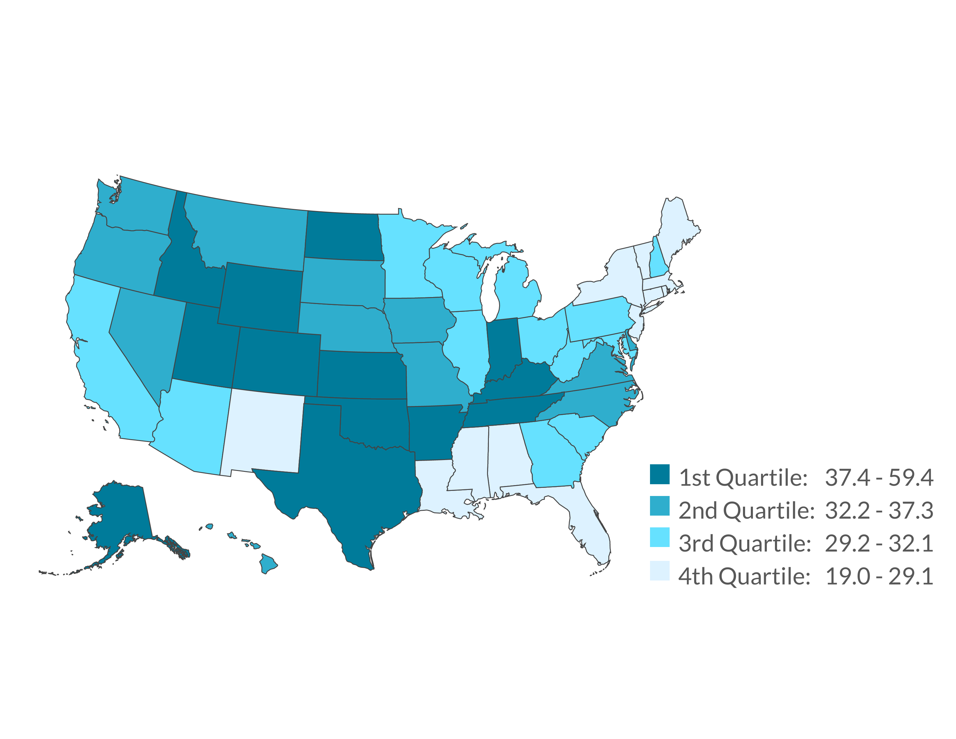 Marriage Rate in the U.S.: Geographic Variation, 2017