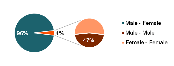Marriages to Same-sex and Different-sex Couples: 2019, 2021, & 2023