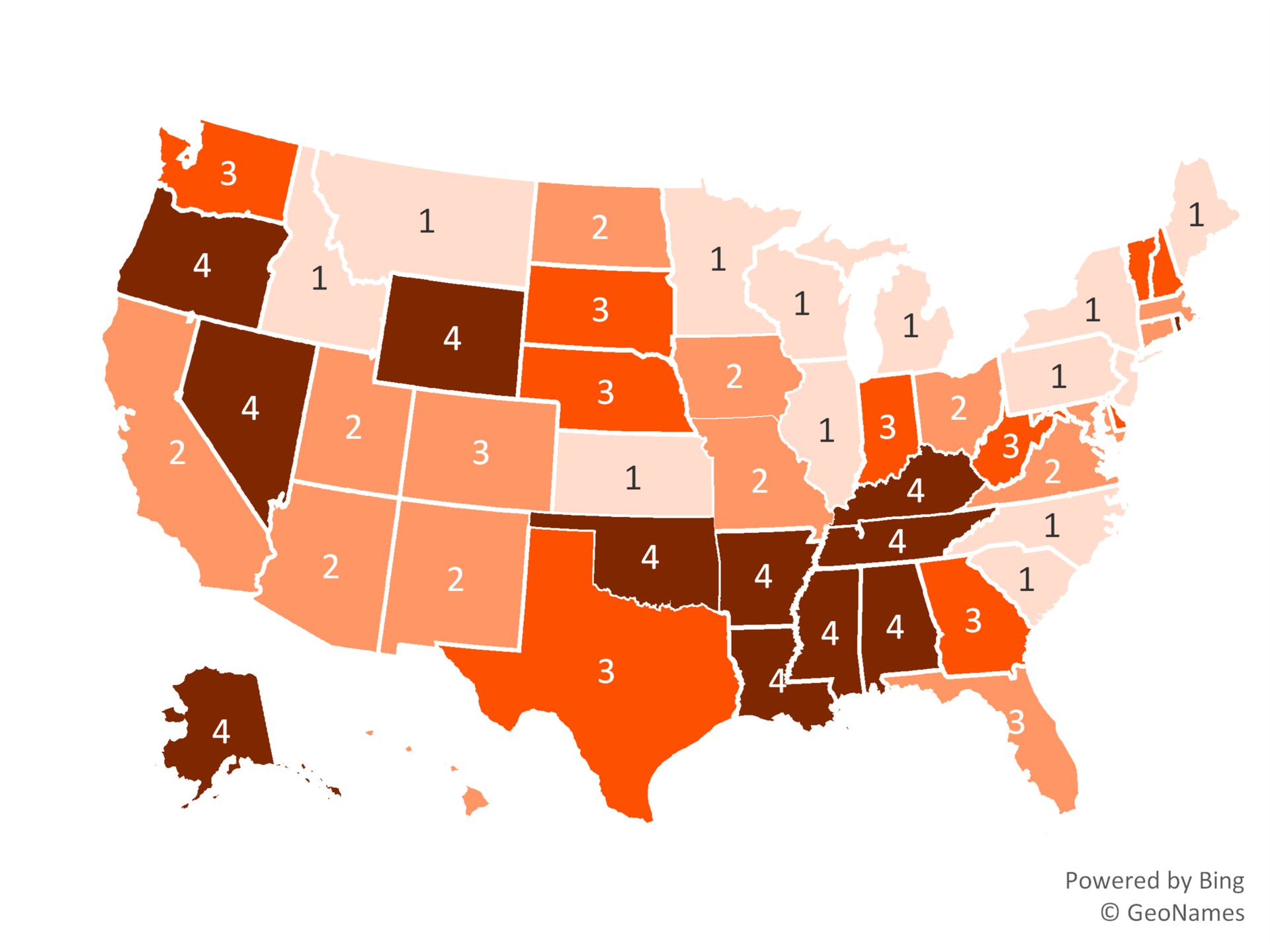 Refined Divorce Rate in the U.S.: Geographic Variation, 2024